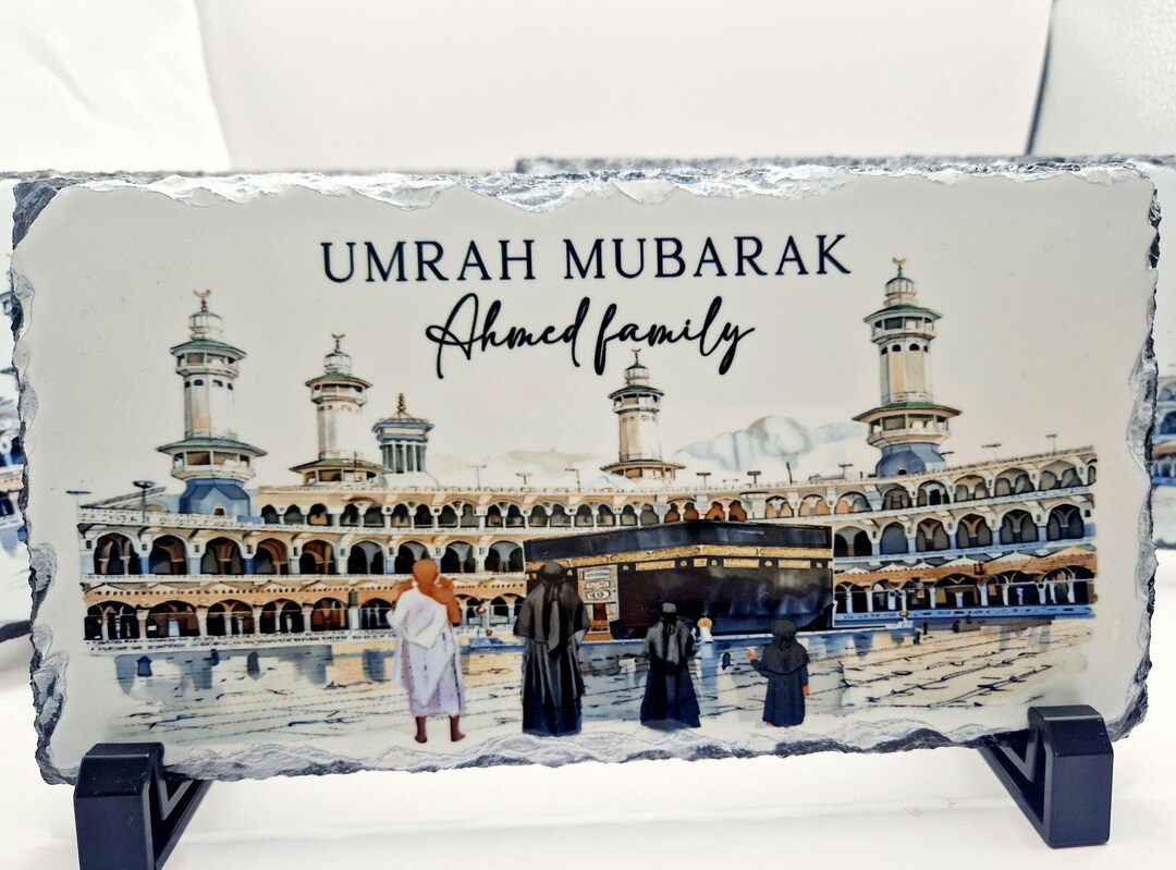 Umrah Personalised Rock Slate, Thoughtful Umrah Gift, Islamic Gifts ...