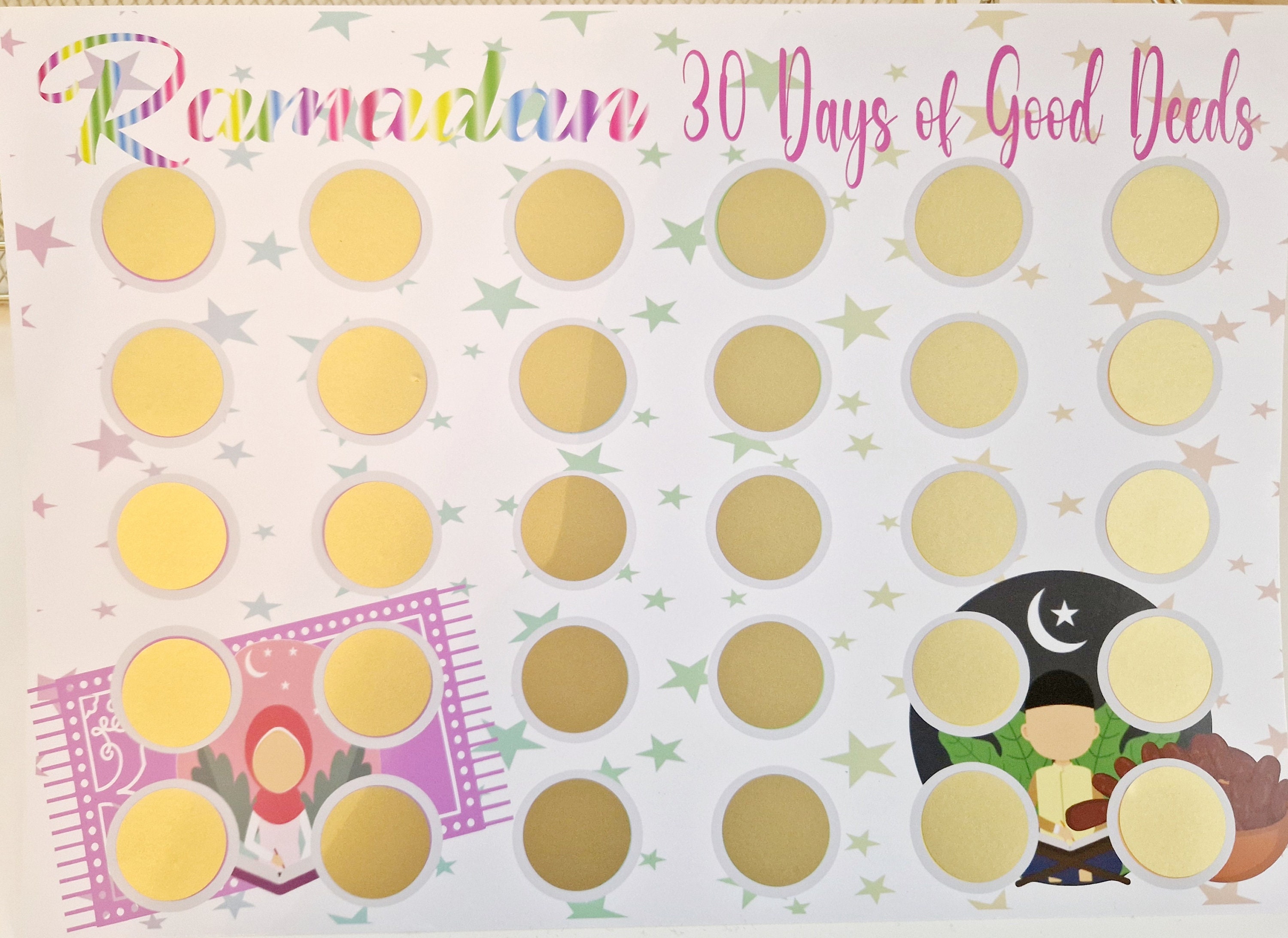 Ramadan Good Deeds Chart, Ramadan Activity Calender, Kids Ramadan ...