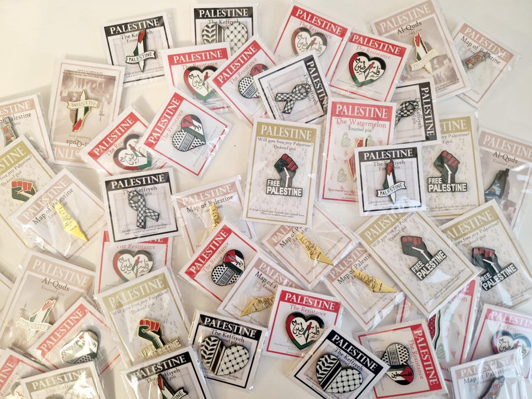 Palestinian Themed Enamel Pins. Palestine Badges. Awareness and ...