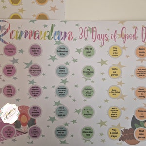 Ramadan Good Deeds Chart, Ramadan Activity Calender, Kids Ramadan ...