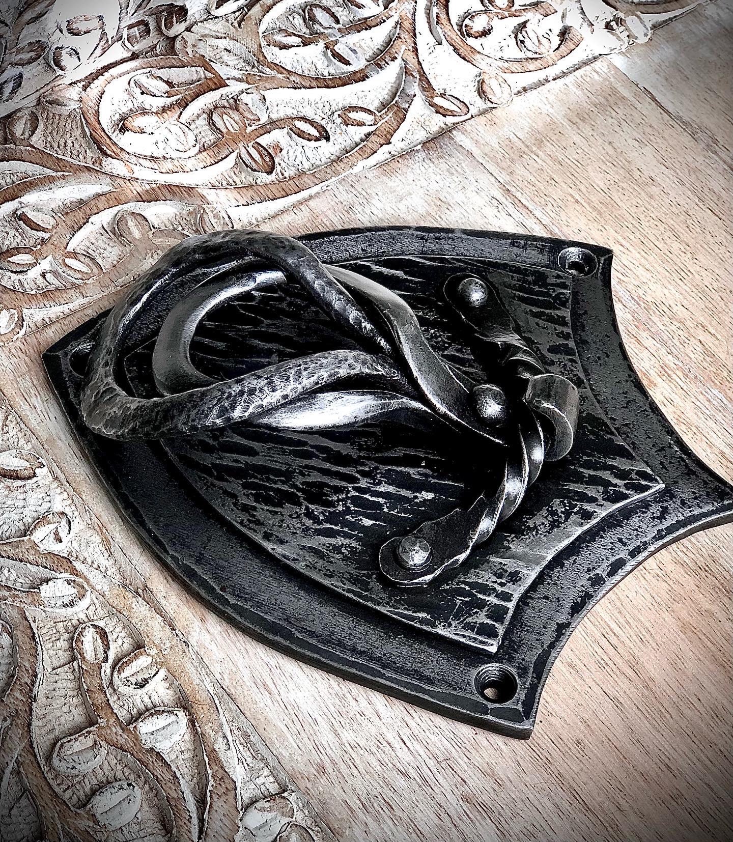 Rustic Pass Through Scroll Door Knocker - Etsy