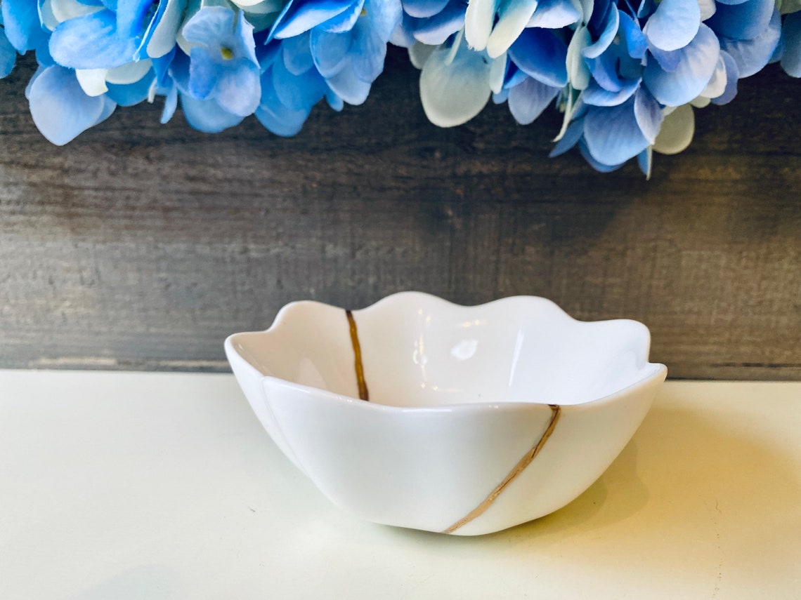 Kintsugi Bowl Lotus Flower Bowl Kintsugi Fall Gifts - Etsy