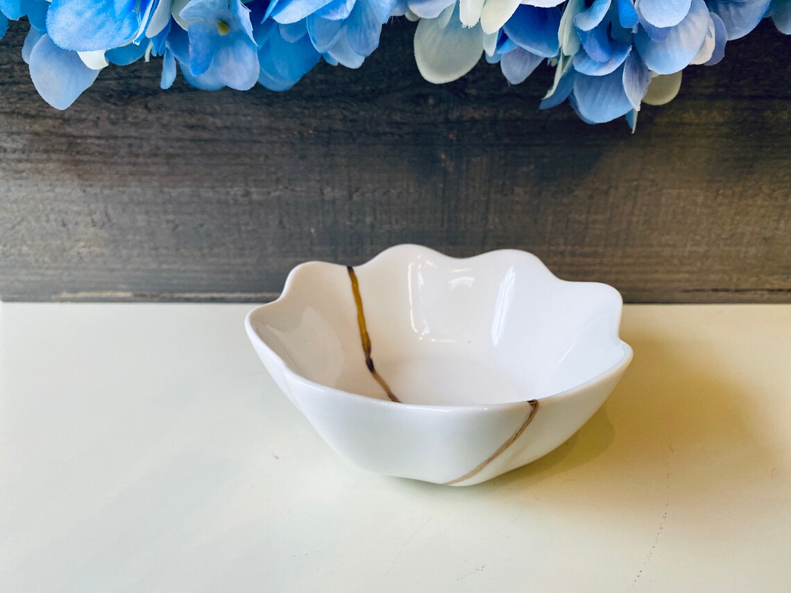 Kintsugi Bowl Lotus Flower Bowl Kintsugi Fall Gifts - Etsy