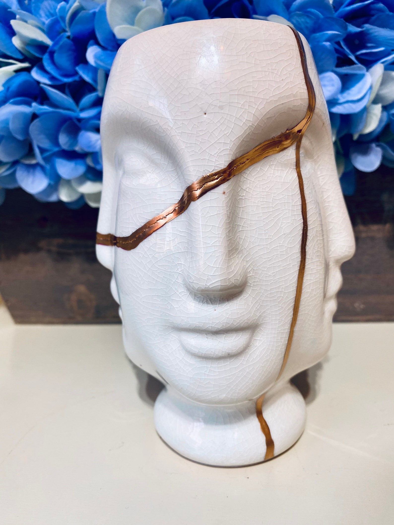 Kintsugi Face Vase Kintsugi Pottery Minimalist Wedding - Etsy Ireland