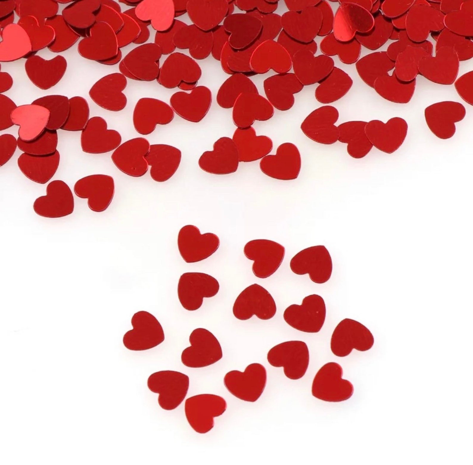 Red heart cut outs. 30g of DIY Decoration hearts | Etsy