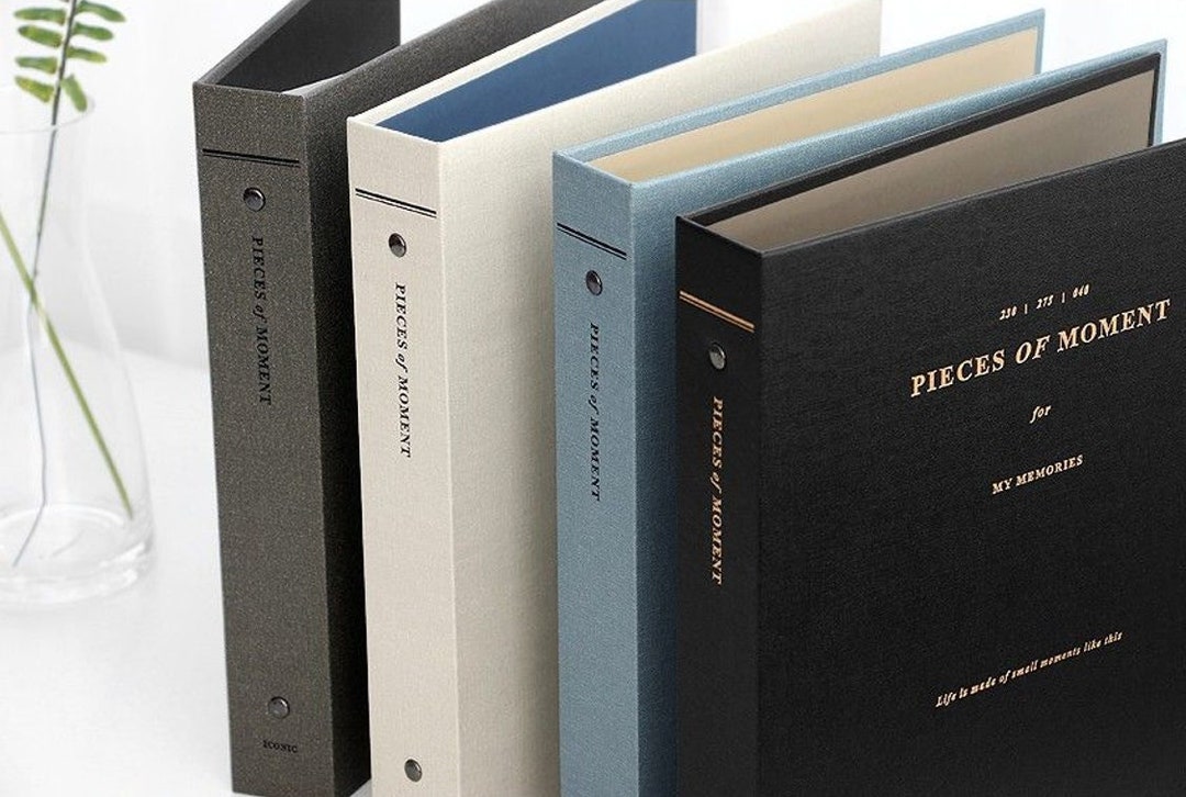 Sticky Photo Album 4 Colors Ring Binder Type Linen Scrapbook Free Size ...