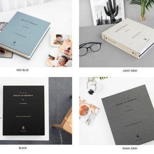 Sticky Photo Album 4 Colors Ring Binder Type Linen Scrapbook Free Size ...