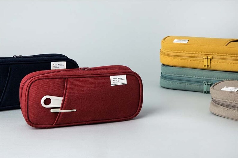 Cotton Pencil Case 5 Pastel Colors Spacious Pen Case - Etsy