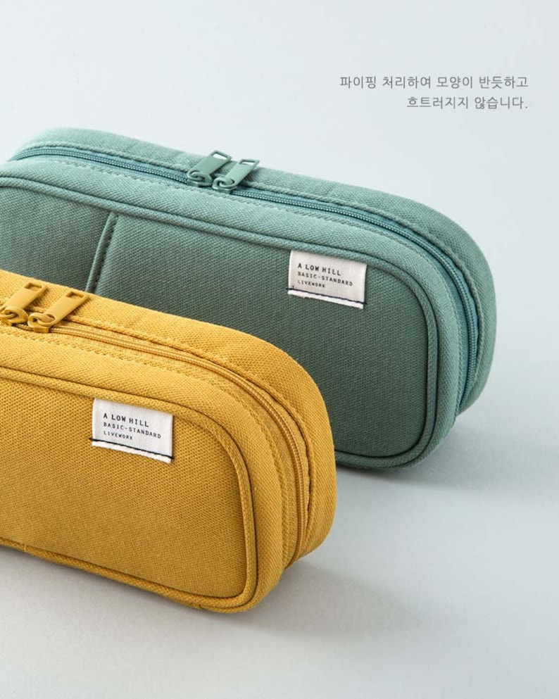 Cotton Pencil Case 5 Pastel Colors Spacious Pen Case - Etsy