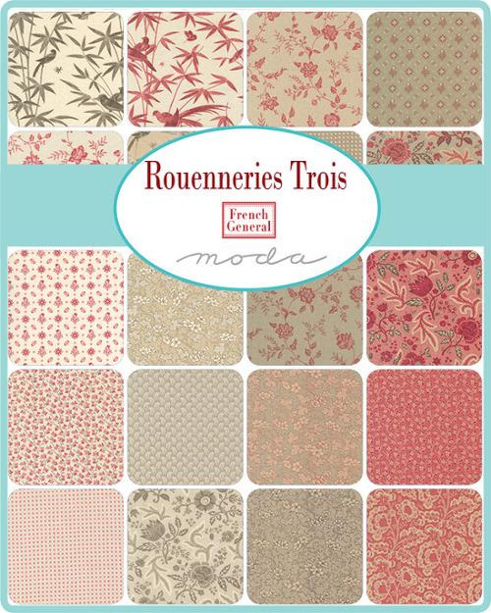 Moda Fabrics Rouenneries Trois Quilt Fabric-by-the-1/2 Yard by French ...