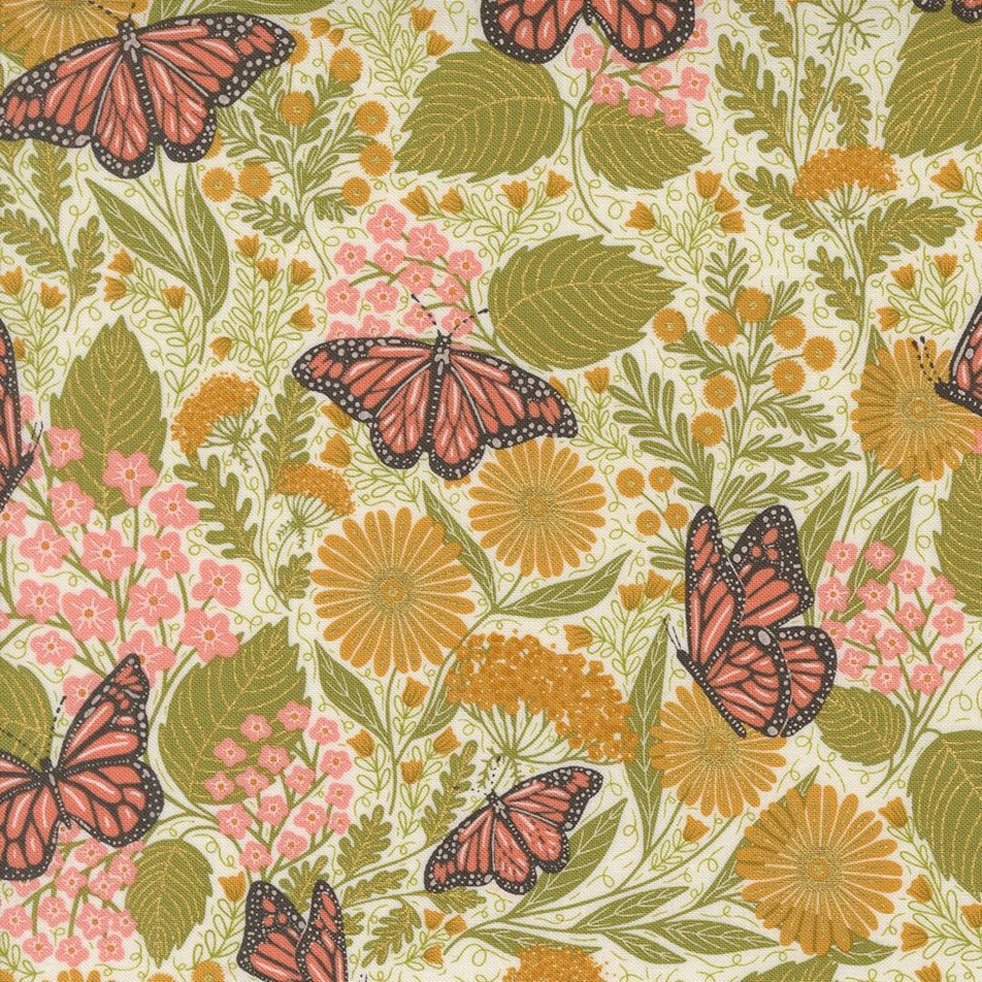 Moda - BEE GARDEN - Quilt Fabric-by-the-1/2 Yard by Gingiber 48412 11M ...