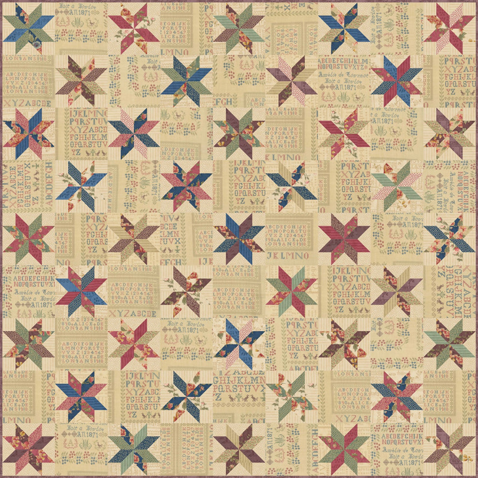 Moda THREADS THAT BIND Quilt Fabric-by-the-1/2 Yard by - Etsy