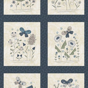 Henry Glass -BUTTERFLIES in BLOOM- Quilt Fabric-by-the-1/2 Yard by Gail ...