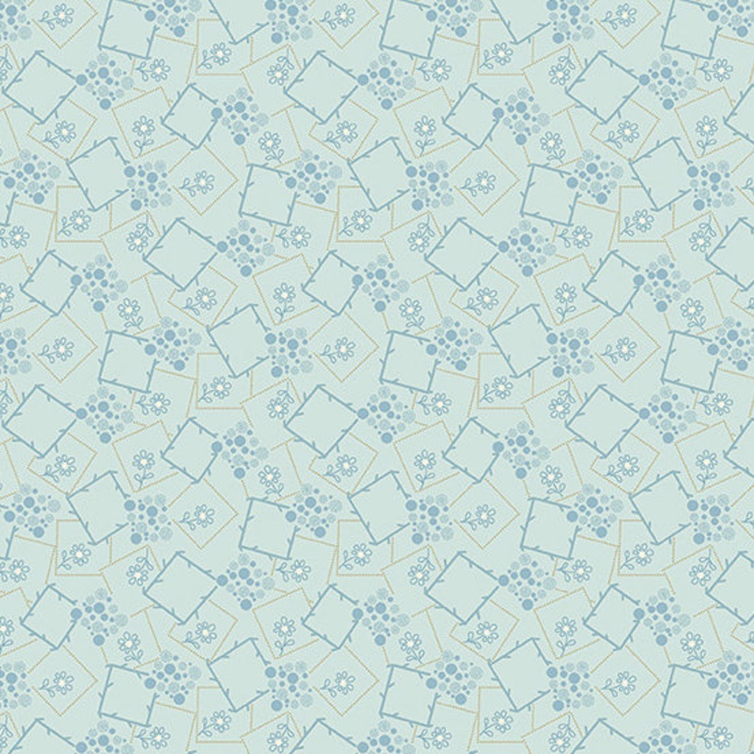 Andover Fabrics - BLUE ESCAPE - Quilt Fabric-by-the-1/2 Yard by Laundry ...
