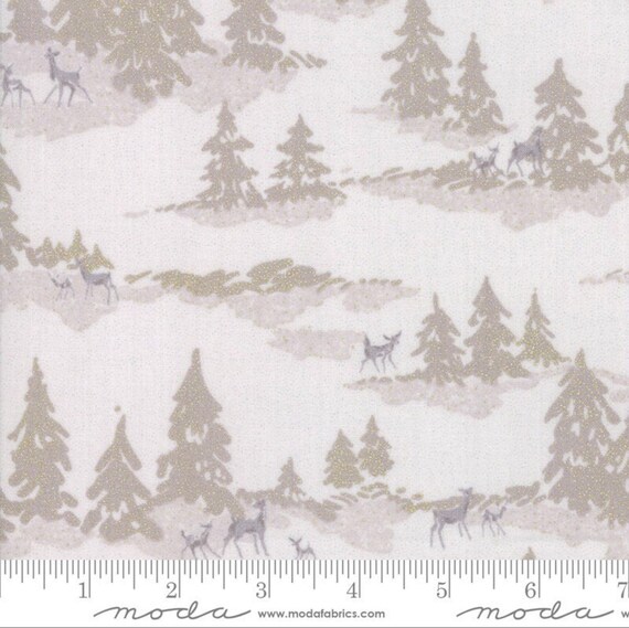 Moda FOREST FROST GLITTER Quilt Fabric-by-the-1/2 yard by | Etsy