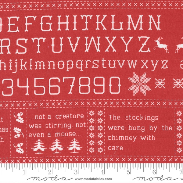 Christmas Stitched Fig Tree Fabric - Etsy