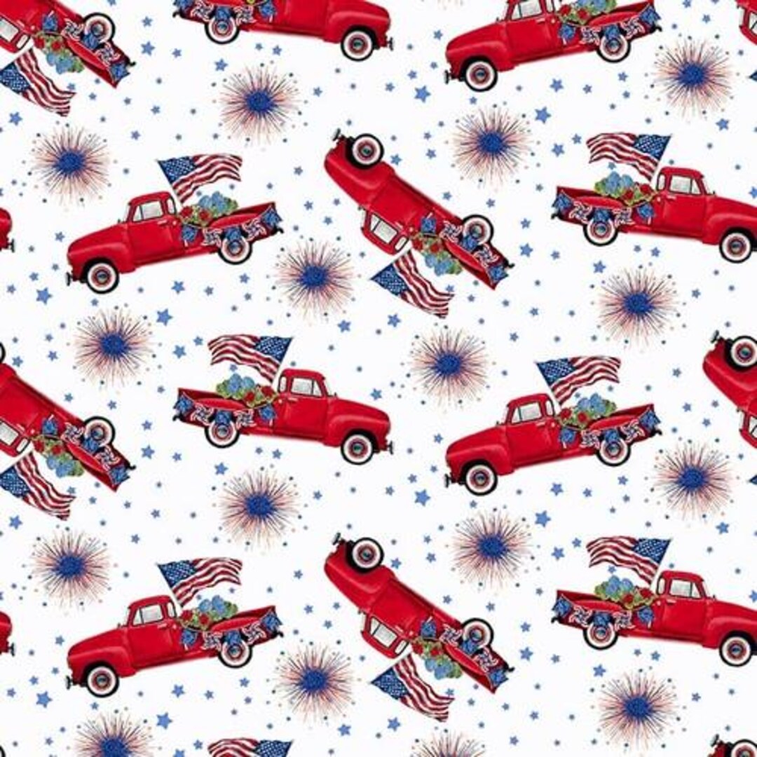 Henry Glass WINGS OF FREEDOM Fabric-by-the-1/2 Yard 1536 08 Red, White ...