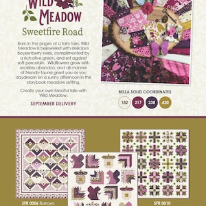 Moda Fabrics WILD MEADOW Quilt Fabric-by-the-1/2 Yard by Sweetfire Road ...