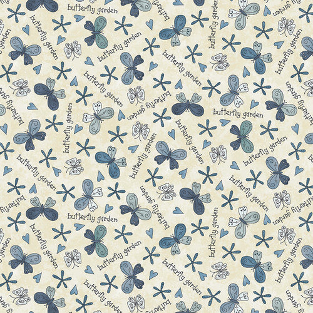 Henry Glass -BUTTERFLIES in BLOOM- Quilt Fabric-by-the-1/2 Yard by Gail ...