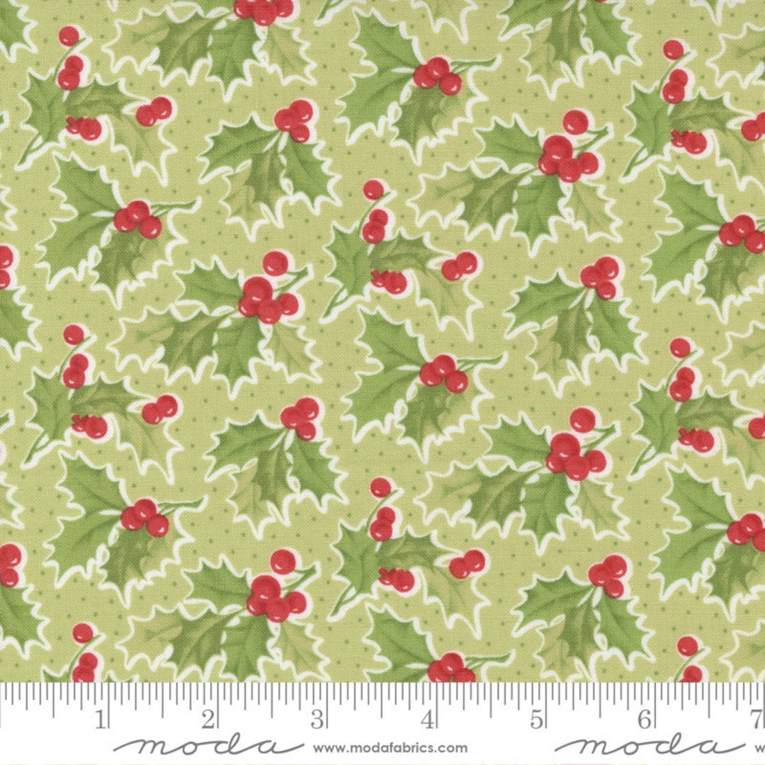 Moda Fabrics - CHRISTMAS STITCHED - Quilt Fabric-by-the-1/2 Yard by Fig ...