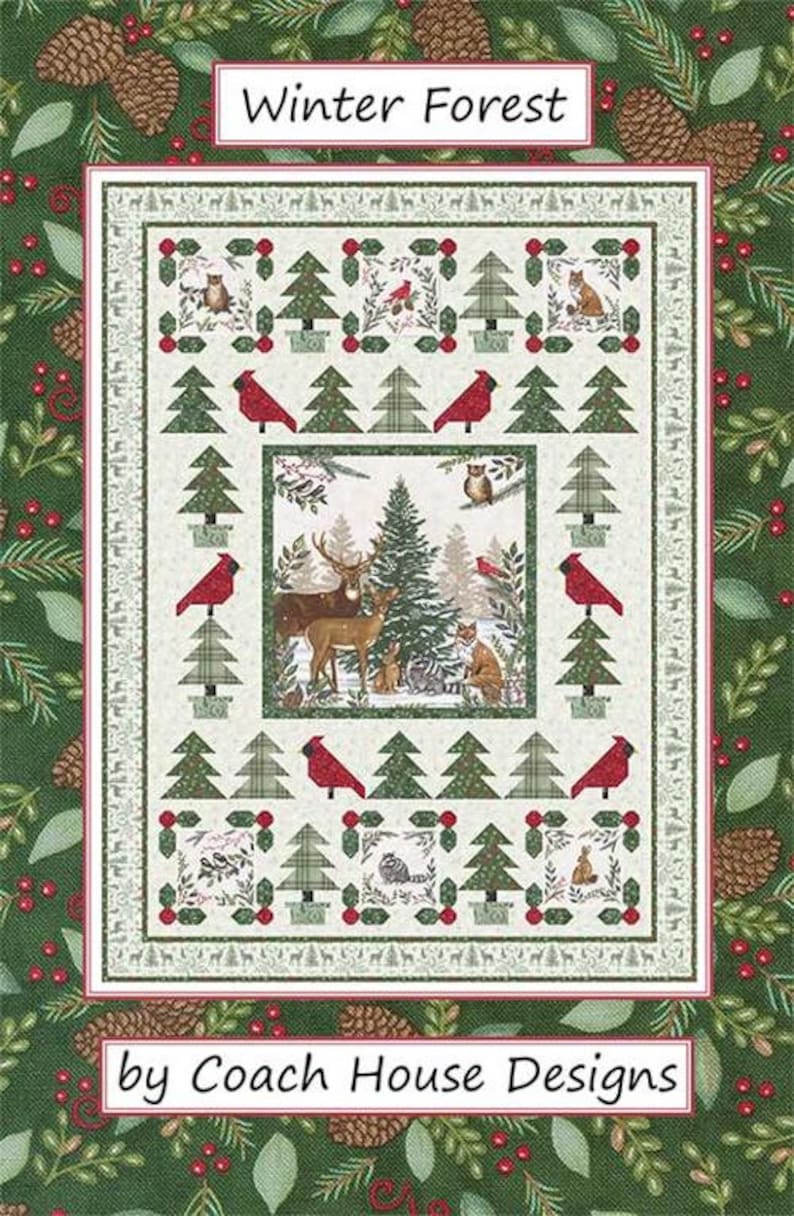 Moda - WOODLAND WINTER - Quilt Fabric-by-the-1/2 Yard by Deb Strain ...