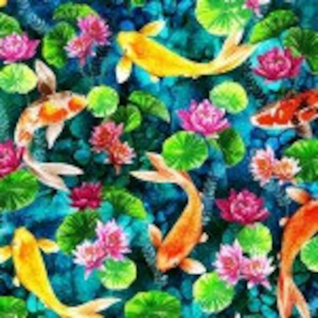 Michael Miller Fabrics Koi Pond Quilt Fabric-by-the-1/2 Yard DCX-10595 ...