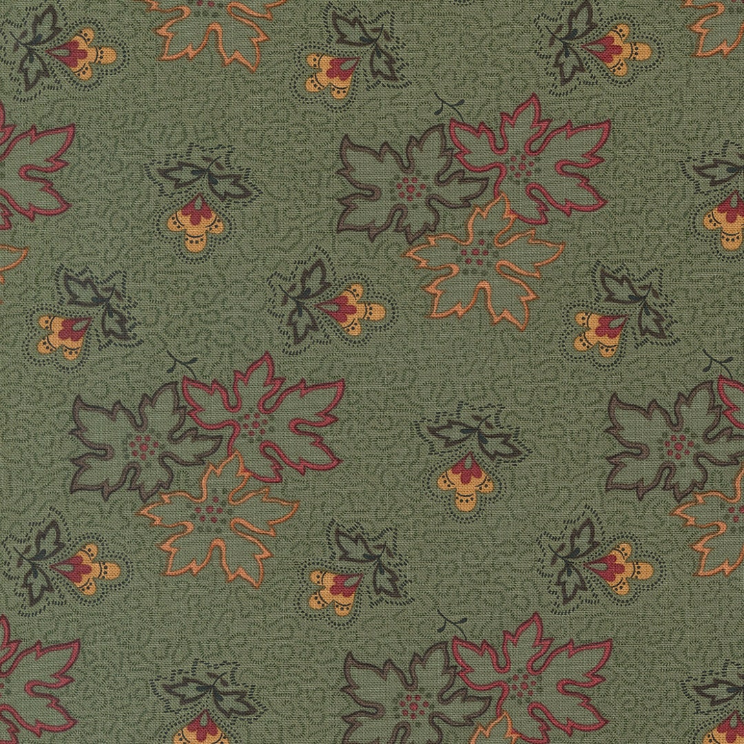 Moda - FLUTTERING LEAVES - Quilt Fabric-by-the-1/2 Yard by Kansas ...