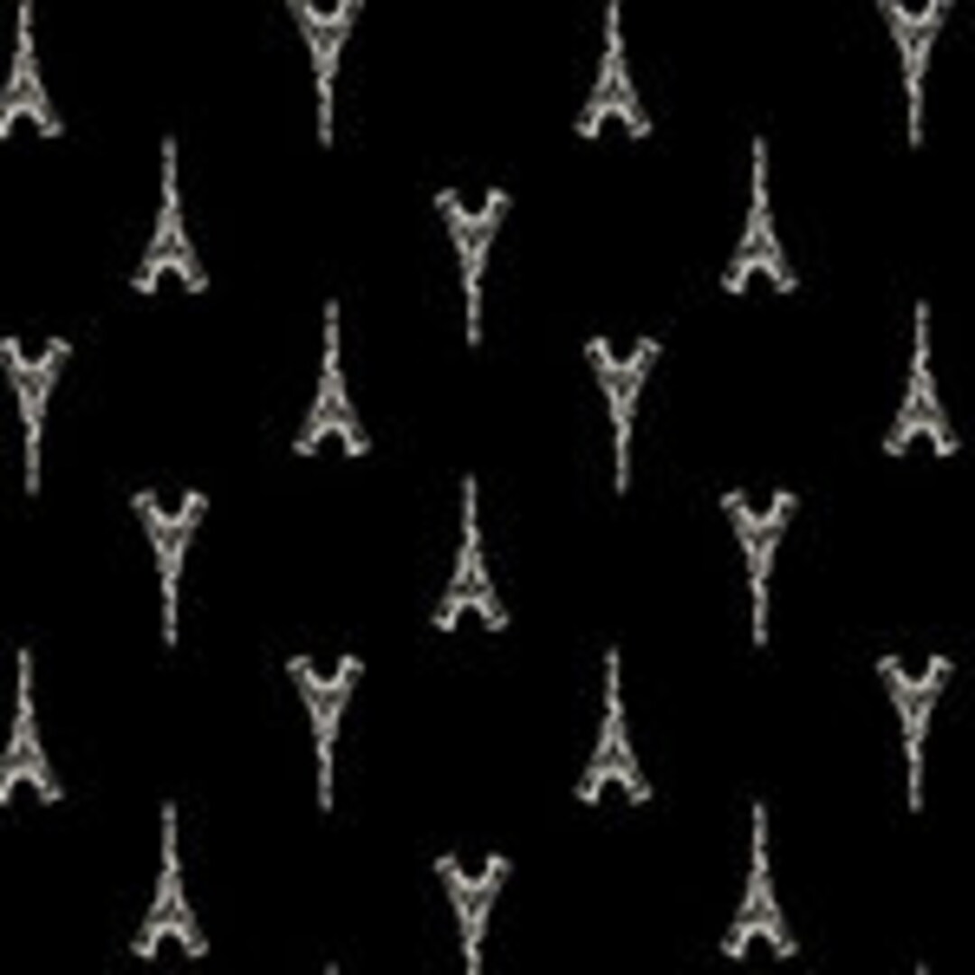 Windham - J'AMIE PARIS - Fabric-by-the-1/2 Yard 53924-3 Black Eiffel ...