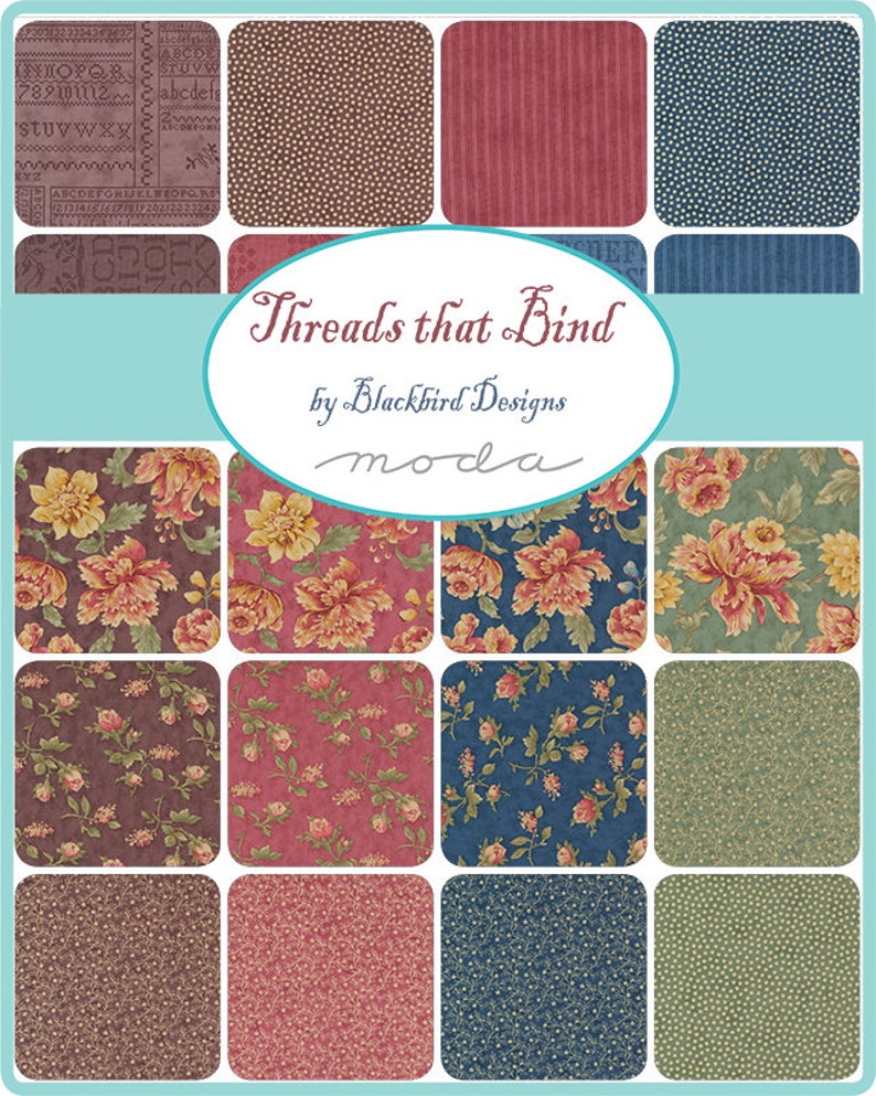 Moda THREADS THAT BIND Quilt Fabric-by-the-1/2 Yard by - Etsy