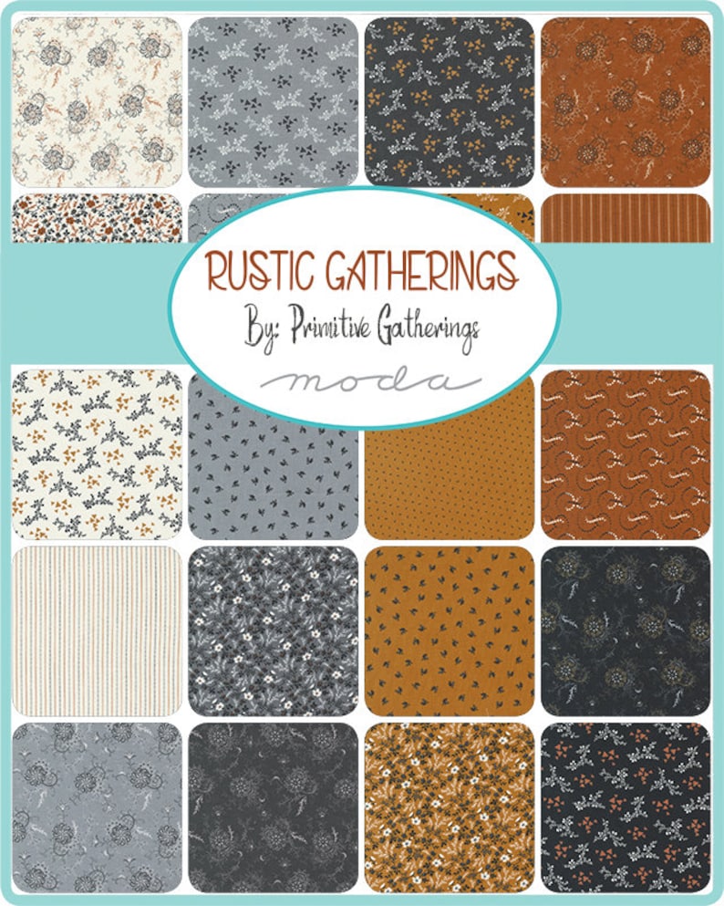 Moda Fabrics - RUSTIC GATHERINGS - Quilt Fabric-by-the-1/2 Yard by ...