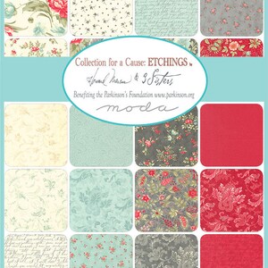 Moda - Collections for a Cause: ETCHINGS - Quilt Fabric by the 1/2 Yard ...