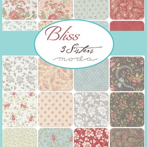 Moda Fabrics - BLISS - Quilt Fabric-by-the-1/2 Yard by Three Sisters ...