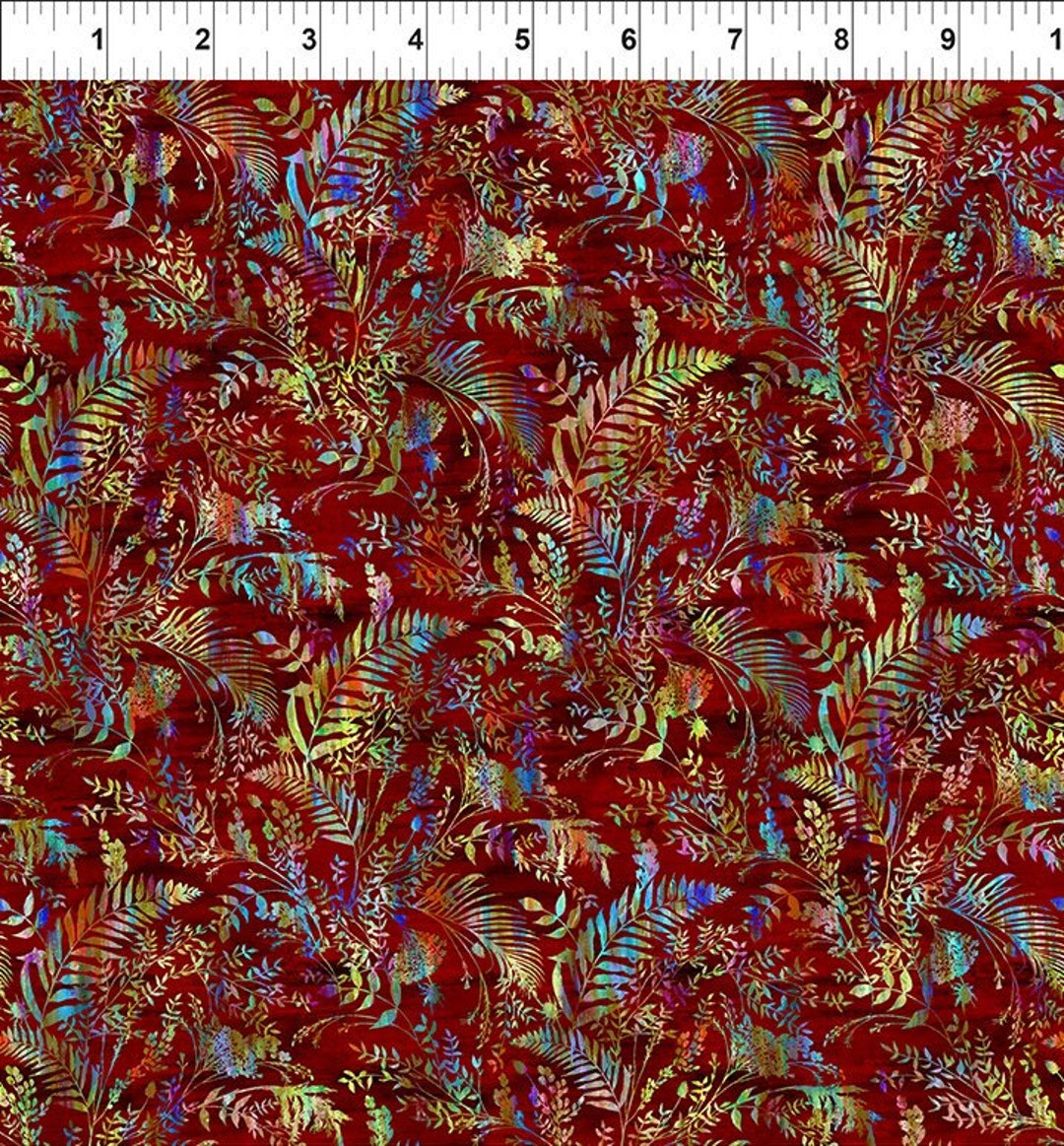 HALCYON II - in the Beginning Fabrics Jason Yenter 26HN1 Sold in 1/2 Yard Units Border Multi ...