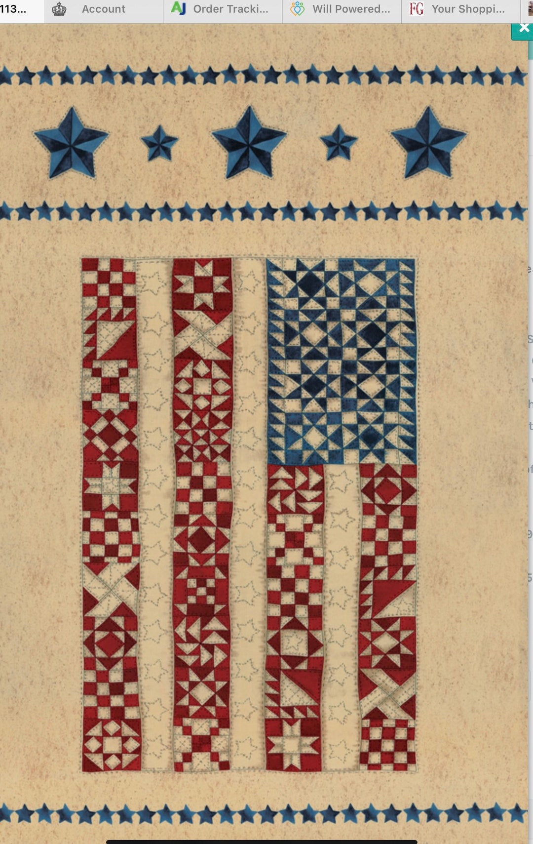 Moda - MY COUNTRY - Quilt Fabric PANEL (24 Inches) by Kathy Schmitz ...