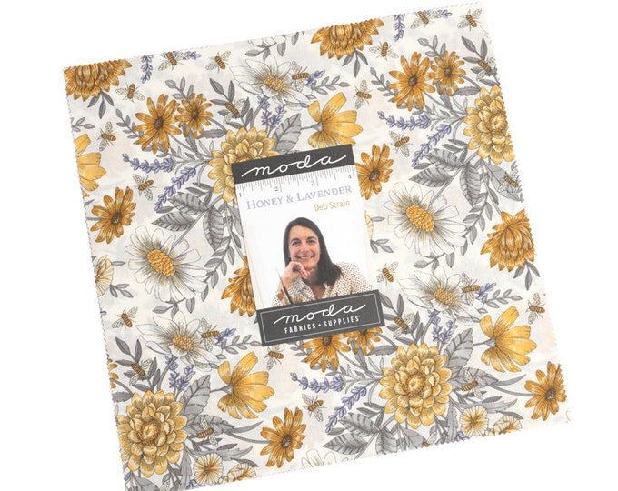 Moda - HONEY & LAVENDER - Quilt Fabric Pre- Cut 10" X 10" by Deb Strain ...