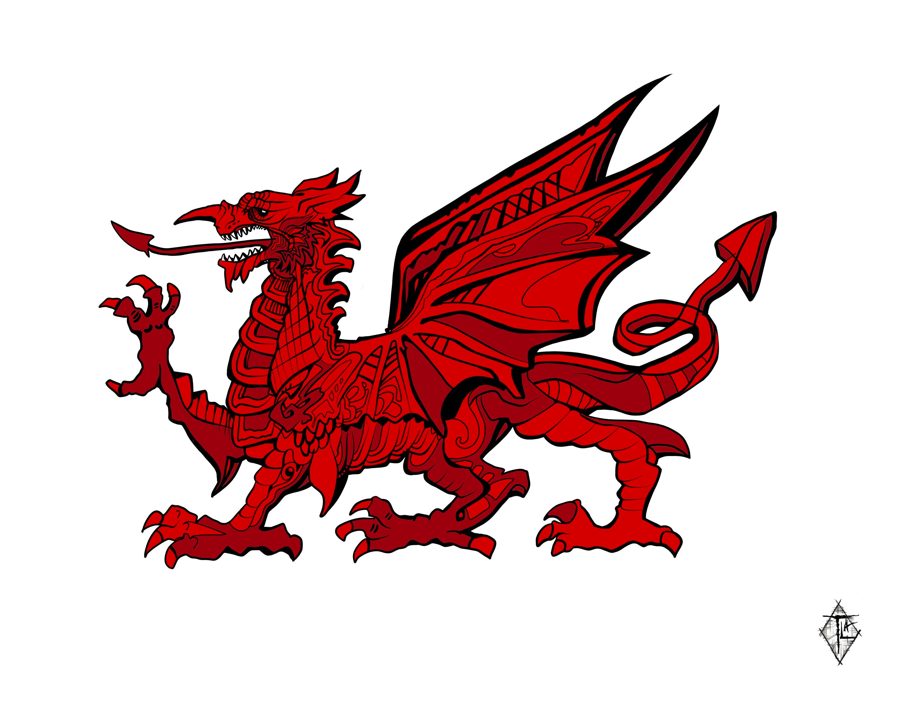 Welsh Dragon - Etsy