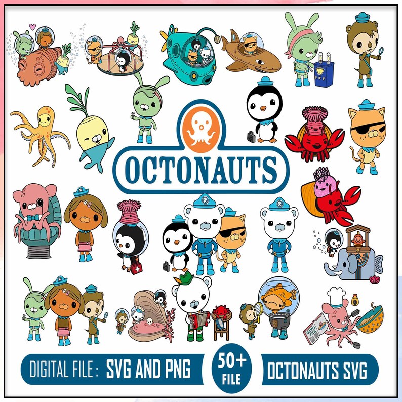 Octonauts Svg for Cricut, Octonauts Png, Octonauts Clipart, Cartoon Svg ...