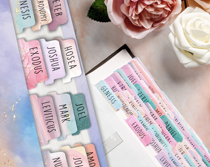 Bible Tabs for Women - Gold Foil Bible Tabs - Earth Tone Bible Stickers ...