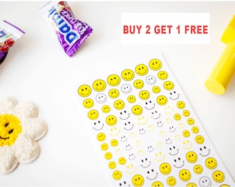 Drip Happy Face Smile Nail Decals for Acrylic and Press on Nail Art ...