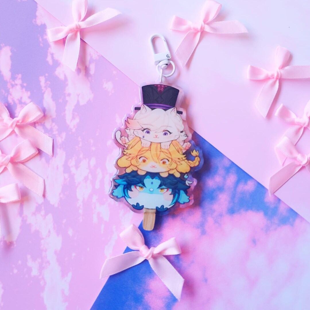 Genshin Impact | Xiaotherney Lollipop Keychain | Xiao Aether Lyney - Etsy