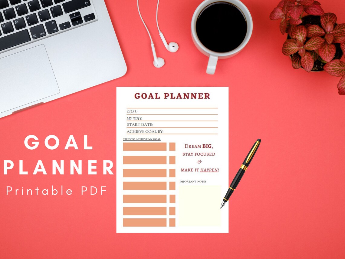Goal Setting Planner Goal Tracker Planner Goal List Goal - Etsy
