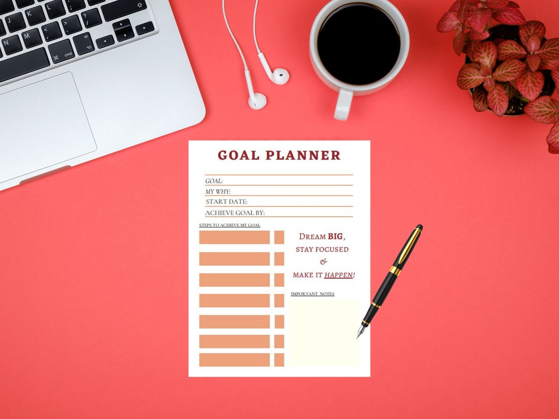 Goal Setting Planner Goal Tracker Planner Goal List Goal - Etsy
