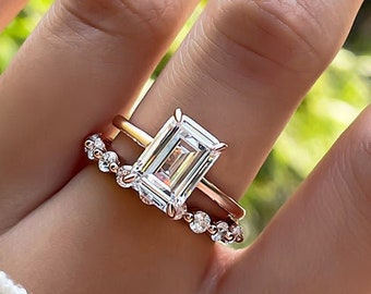 Emerald Wedding Set - Etsy