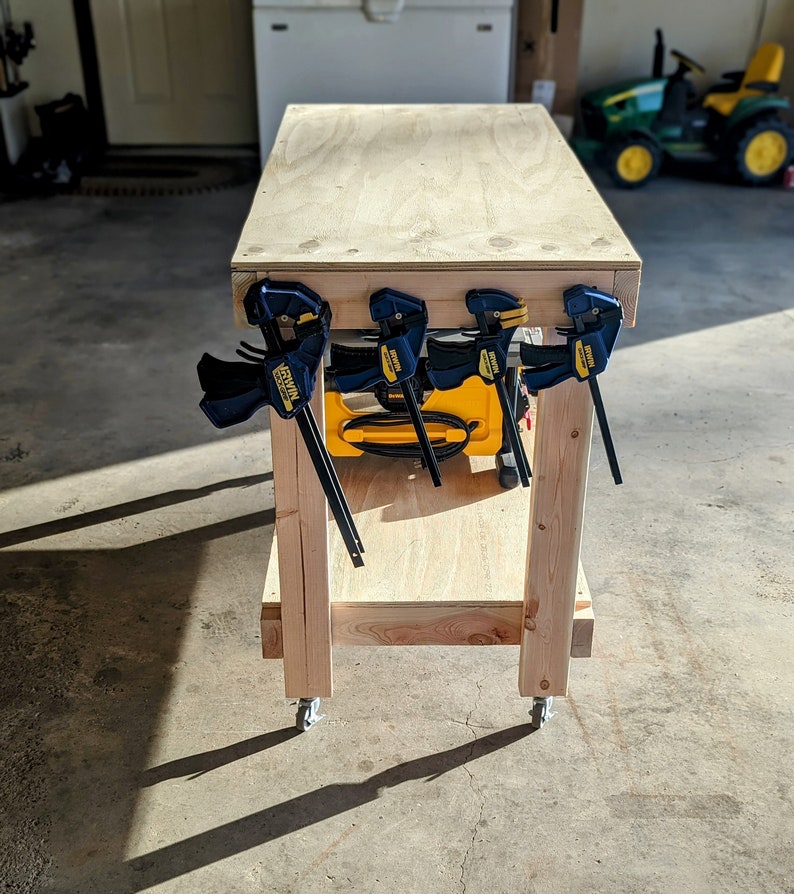 Easy DIY Shop Table Plans, Simple Garage Workbench, Woodworking Plans ...