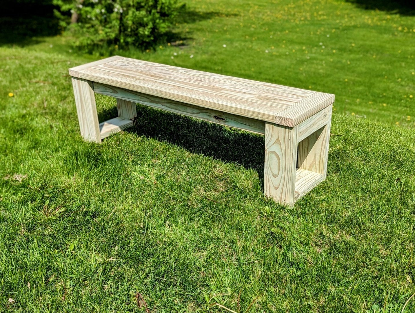 Easy DIY Patio Bench Woodworking Plans - Etsy