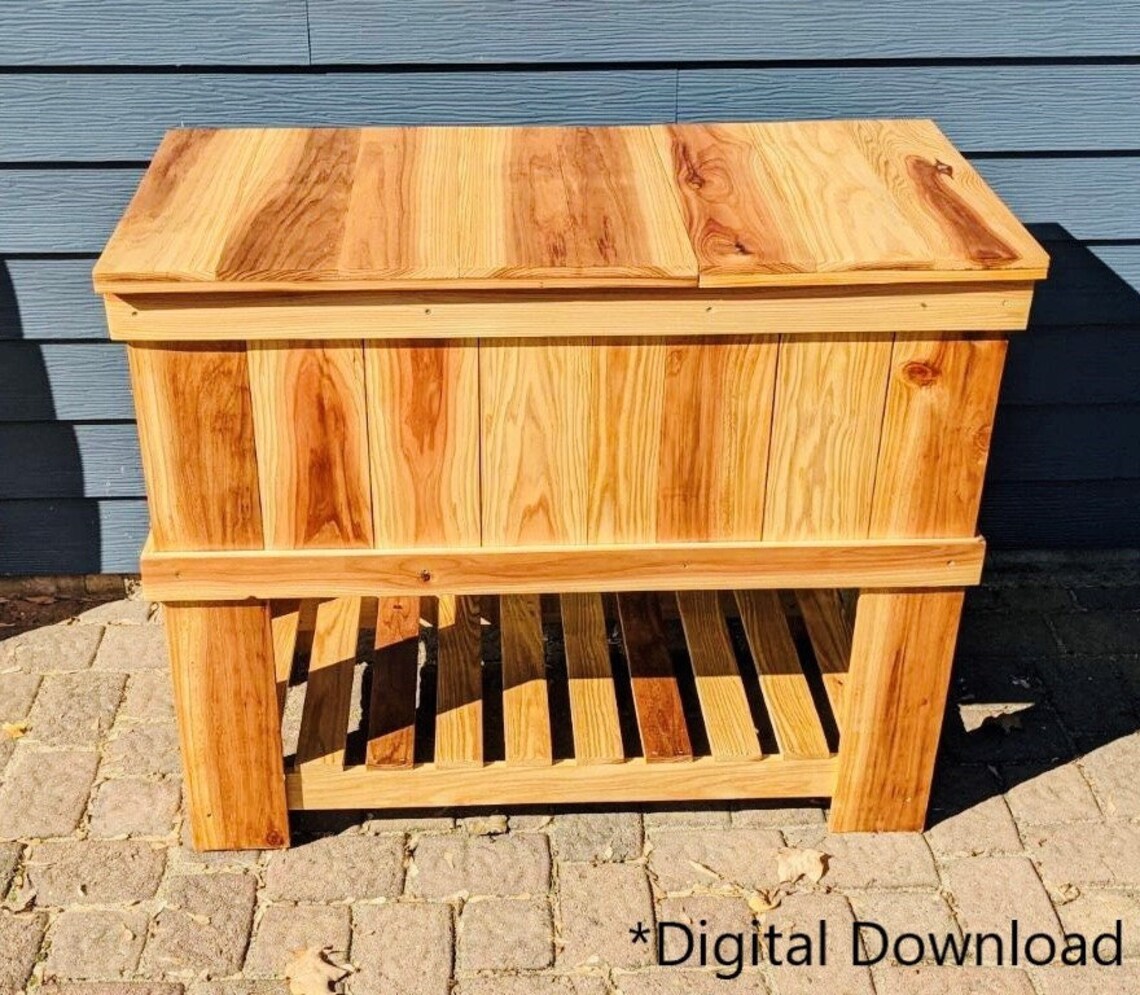 DIY Cooler Box Woodworking Plans - Etsy