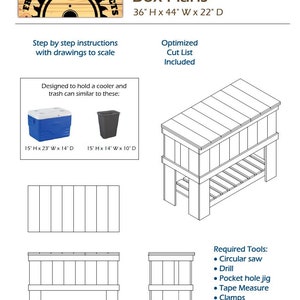 DIY Cooler Box Woodworking Plans - Etsy
