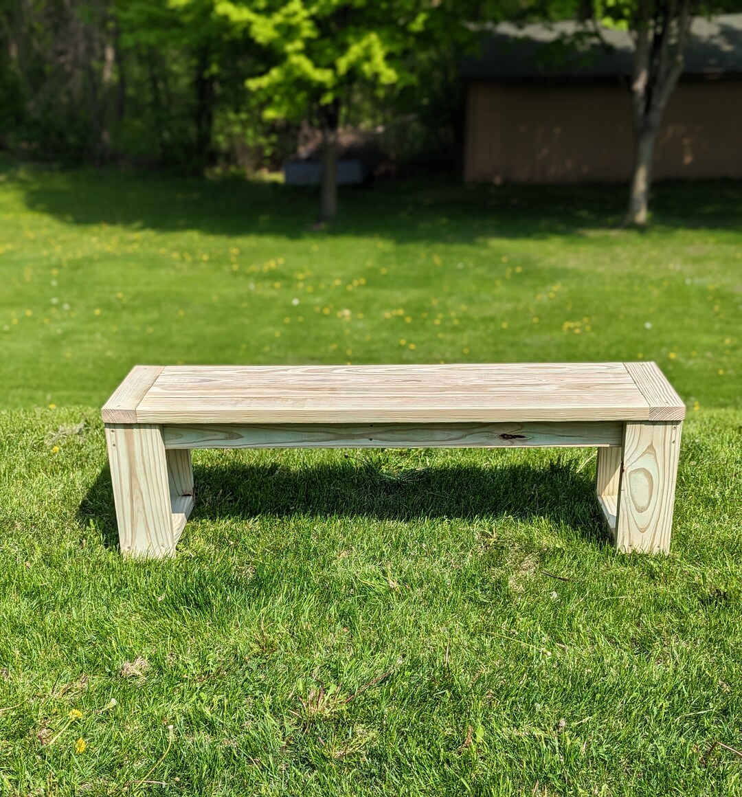 Easy DIY Patio Bench Woodworking Plans - Etsy