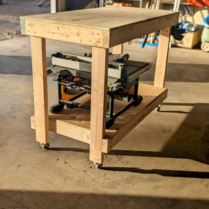 Easy DIY Shop Table Plans, Simple Garage Workbench, Woodworking Plans ...
