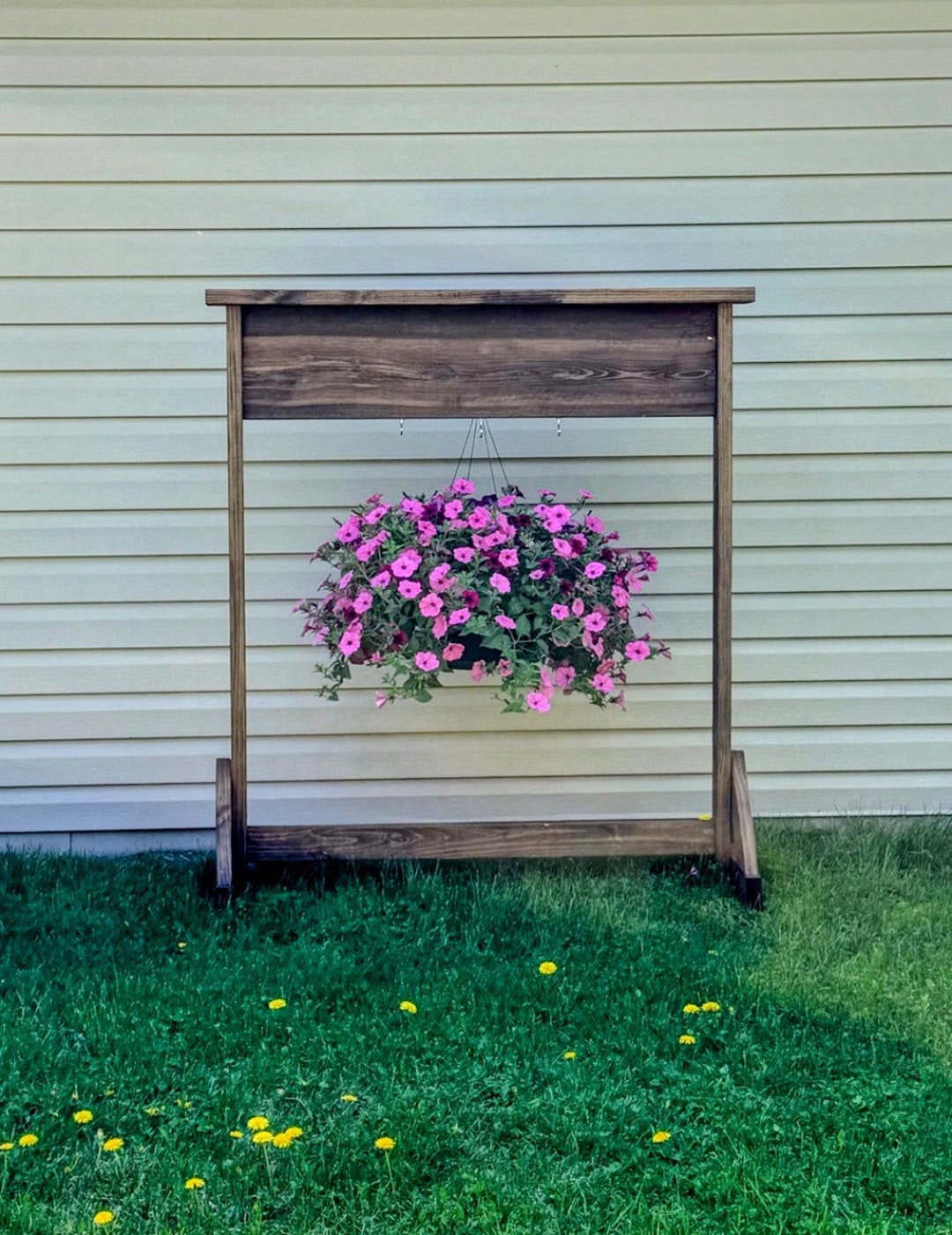 Easy DIY Hanging Plant Welcome Stand Plans - Etsy